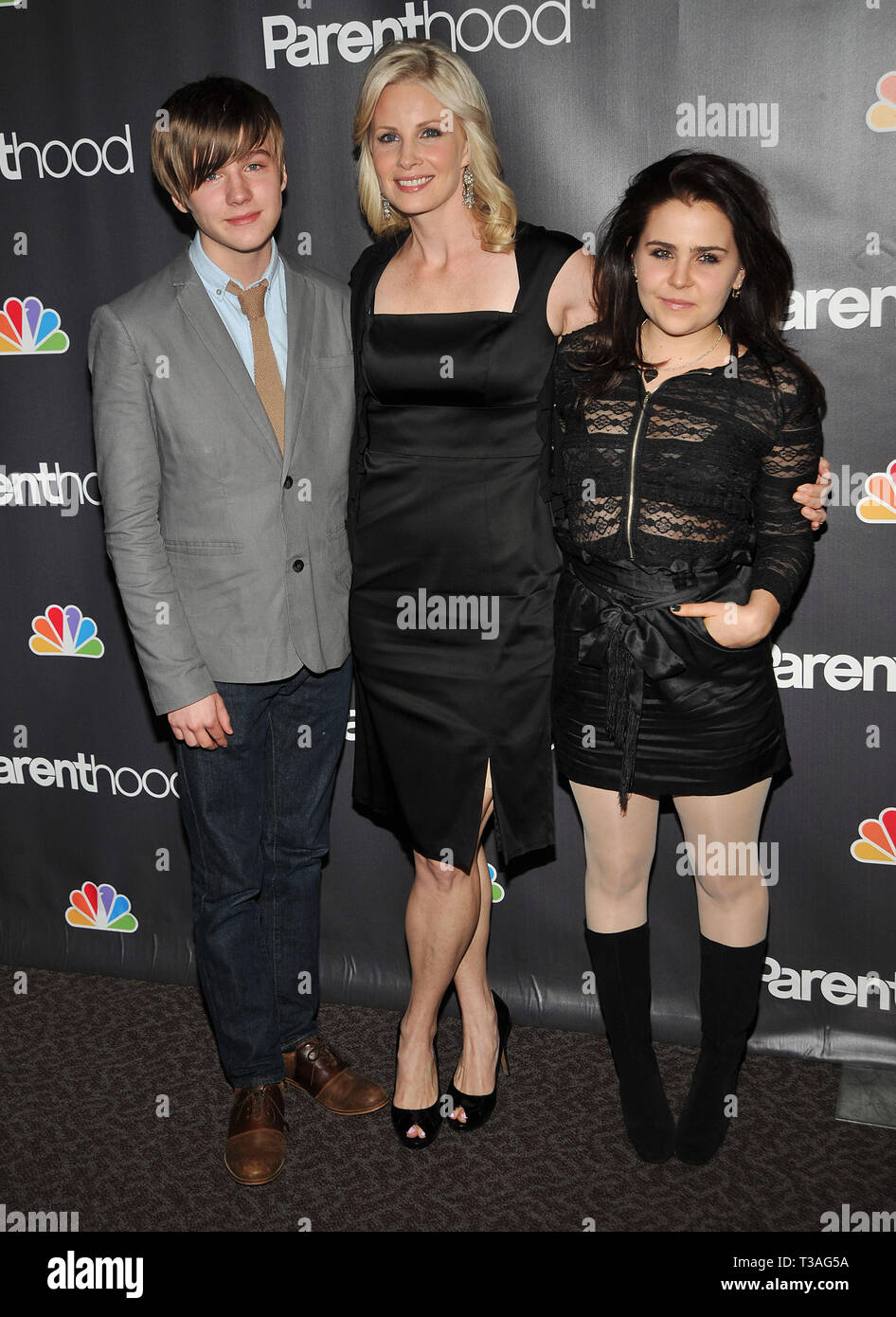Miles Heizer Monica Potter Mae Whitman 62 - Parenthood Premiere at the ...