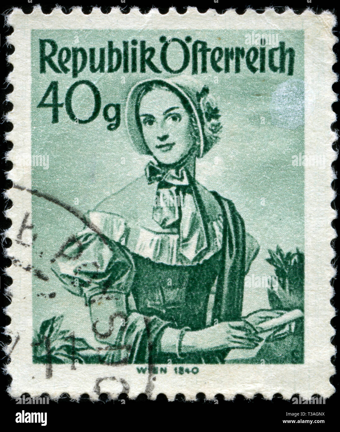 Postage stamp from Austria in the Provincial Costumes 1948/58 series ...
