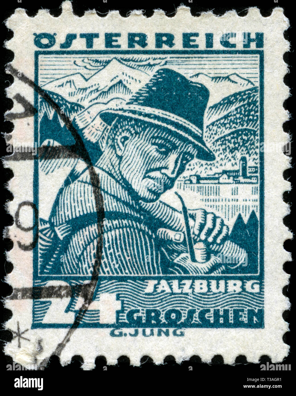Postage stamp from Austria in the Costumes 1934 series Stock Photo - Alamy