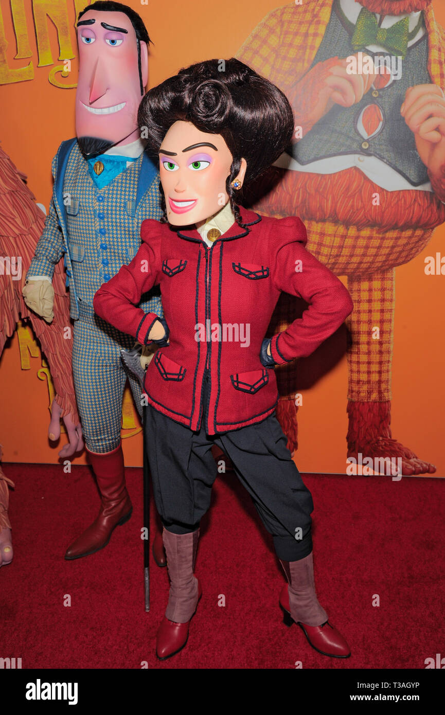 NEW YORK, NY - APRIL 07: Cartoon characters form the movie attends ...