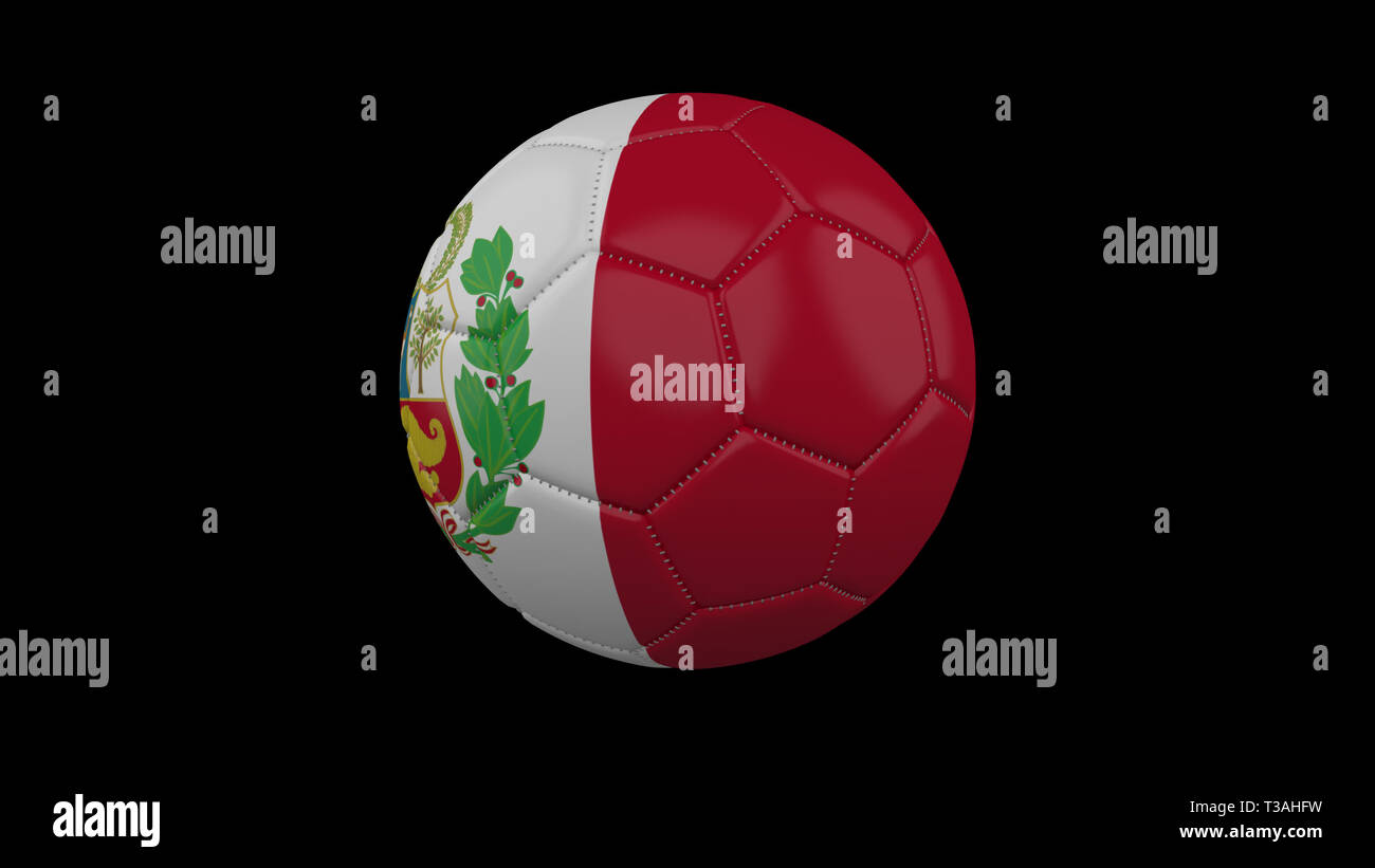 Soccer ball with the flag of Peru colors , 3d rendering Stock Photo - Alamy