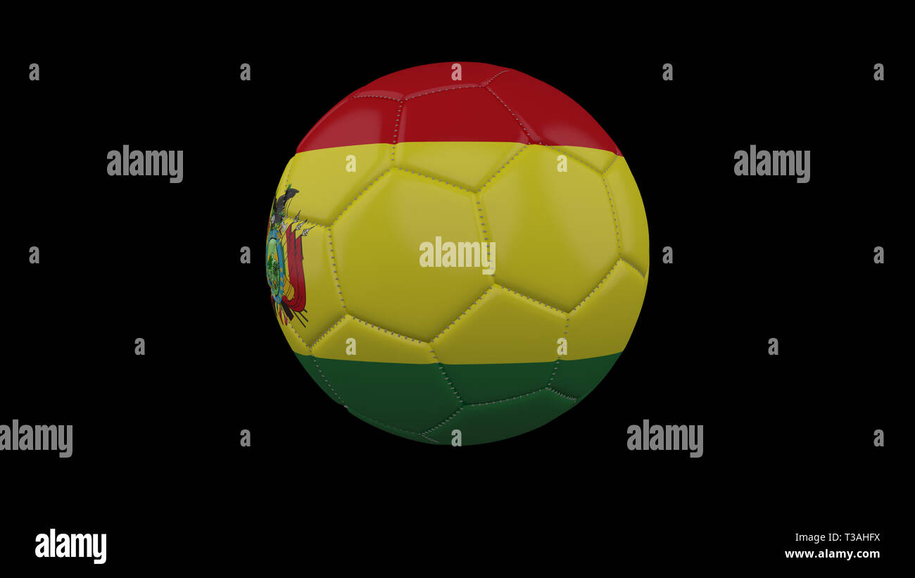 Soccer ball with the flag of Bolivia colors , 3d rendering Stock Photo ...