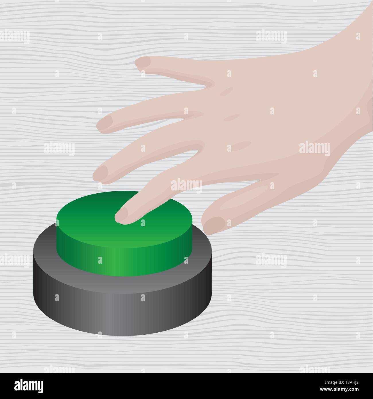 Push Launch button vector illustration. Business motivation Opportunity ...