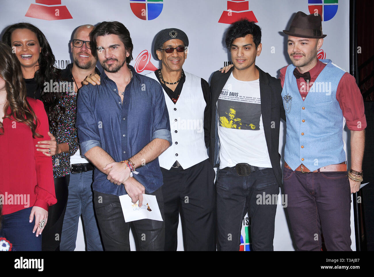 Juanes and presenters at The XIII Latin Grammy Awards Nominations at ...
