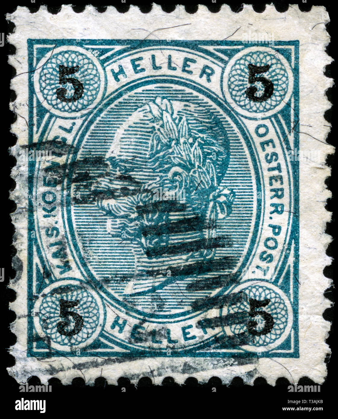 Postage stamp from Austria in the Emperor Franz Joseph 1901/02 series ...