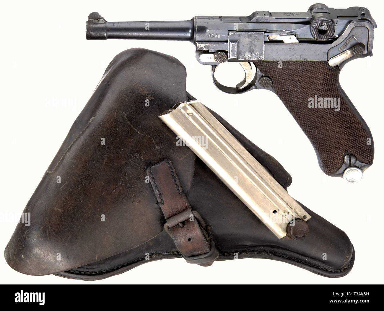 Small arms, pistols, Luger Pistol 08 Parabellum, caliber 9 mm ...