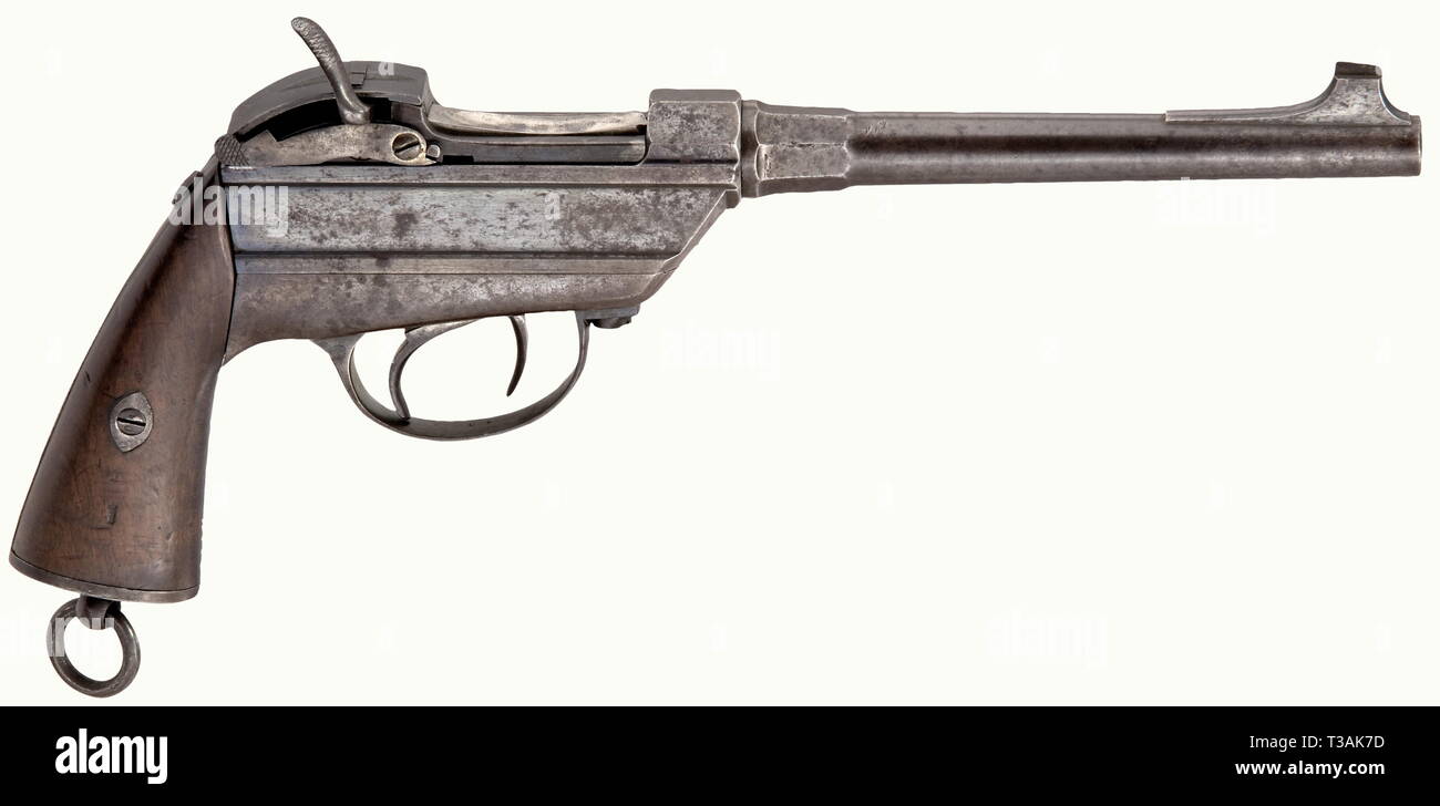 Small arms, pistols, Werder pistol Model 1869, caliber 11 mm, single ...