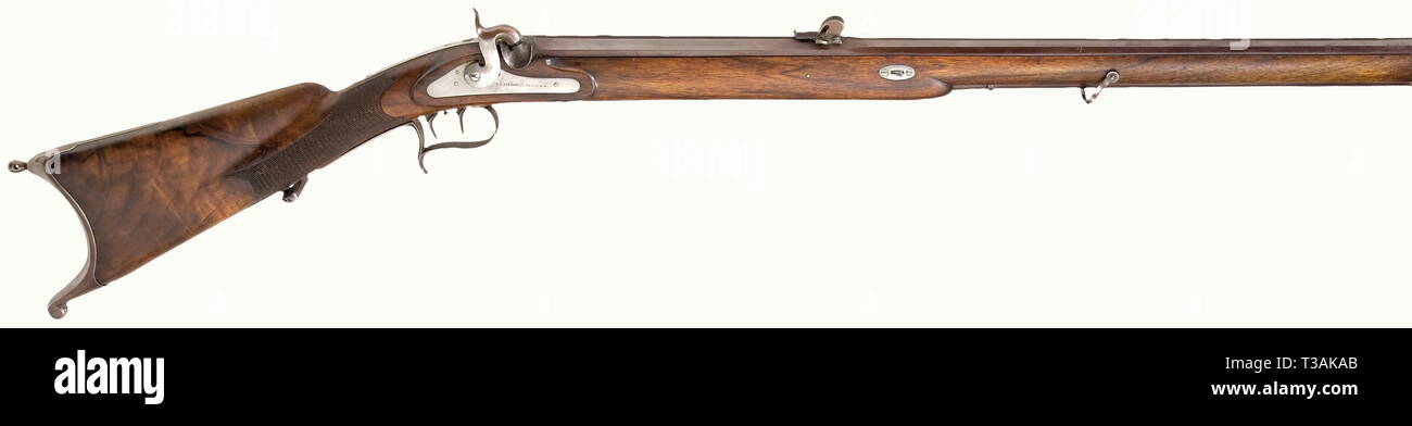 Civil long arms, flintlock and caplock, caplock target rifle, C ...