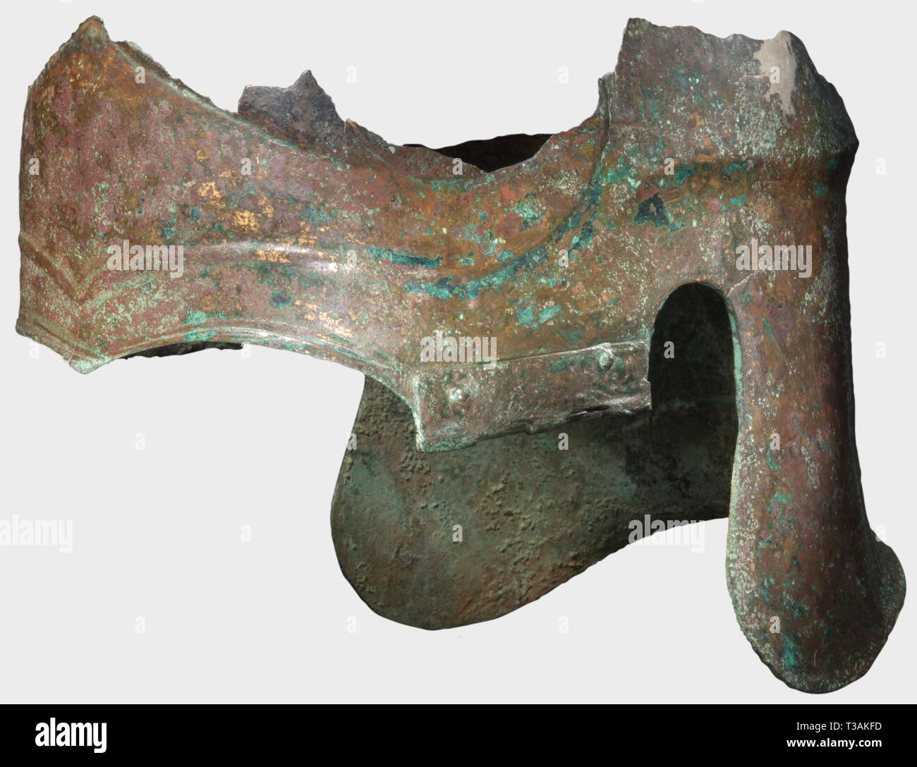 Body armour, helmets, Chalcidian helmet, fragment, bronze, Greek, 4th ...