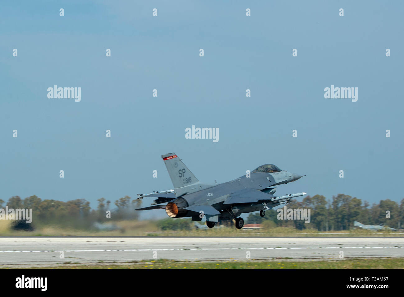 U.S. Air Force F-16 Fighting Falcons assigned to the 480th ...