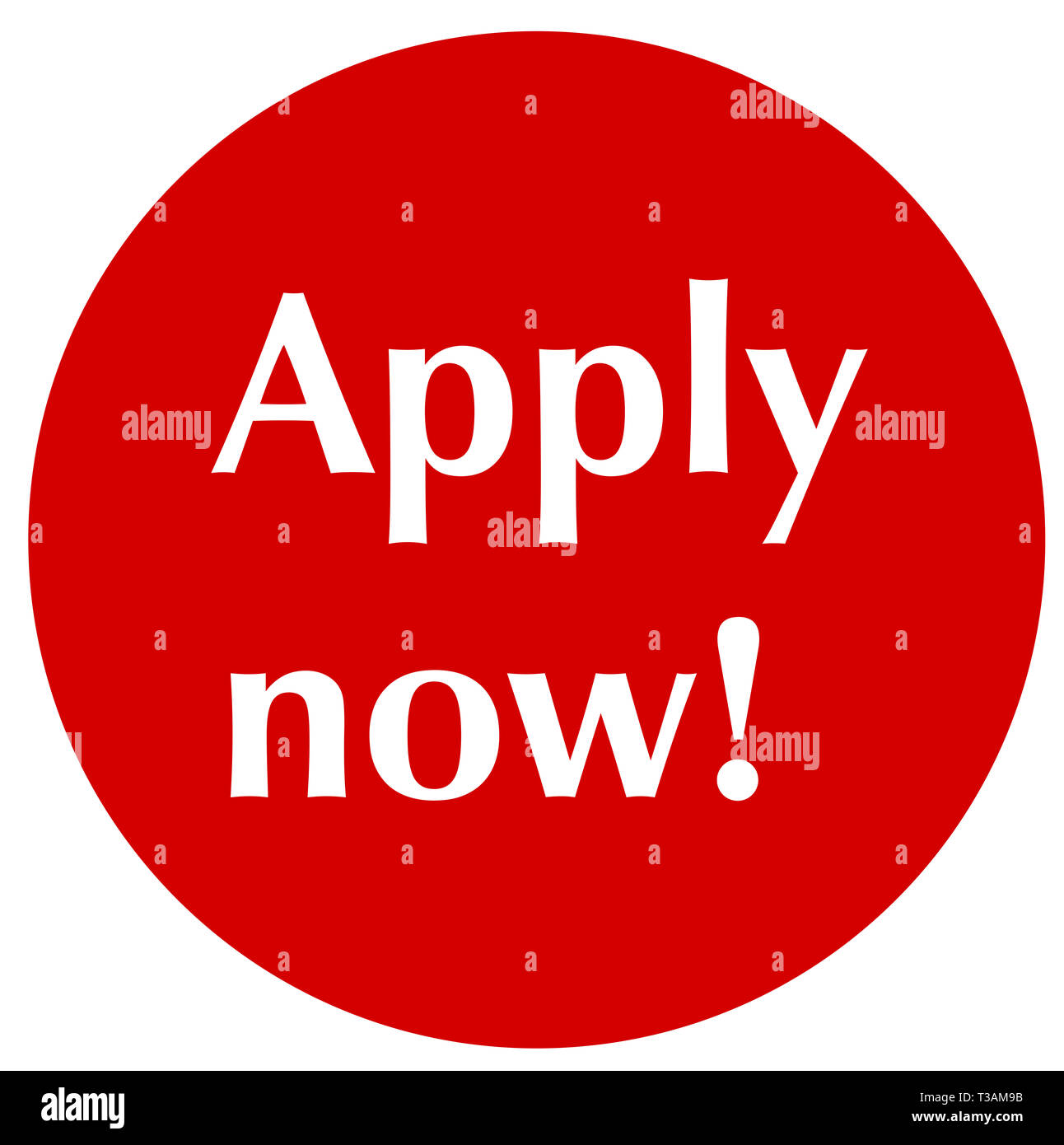 apply now round red color illustration click web Stock Photo - Alamy