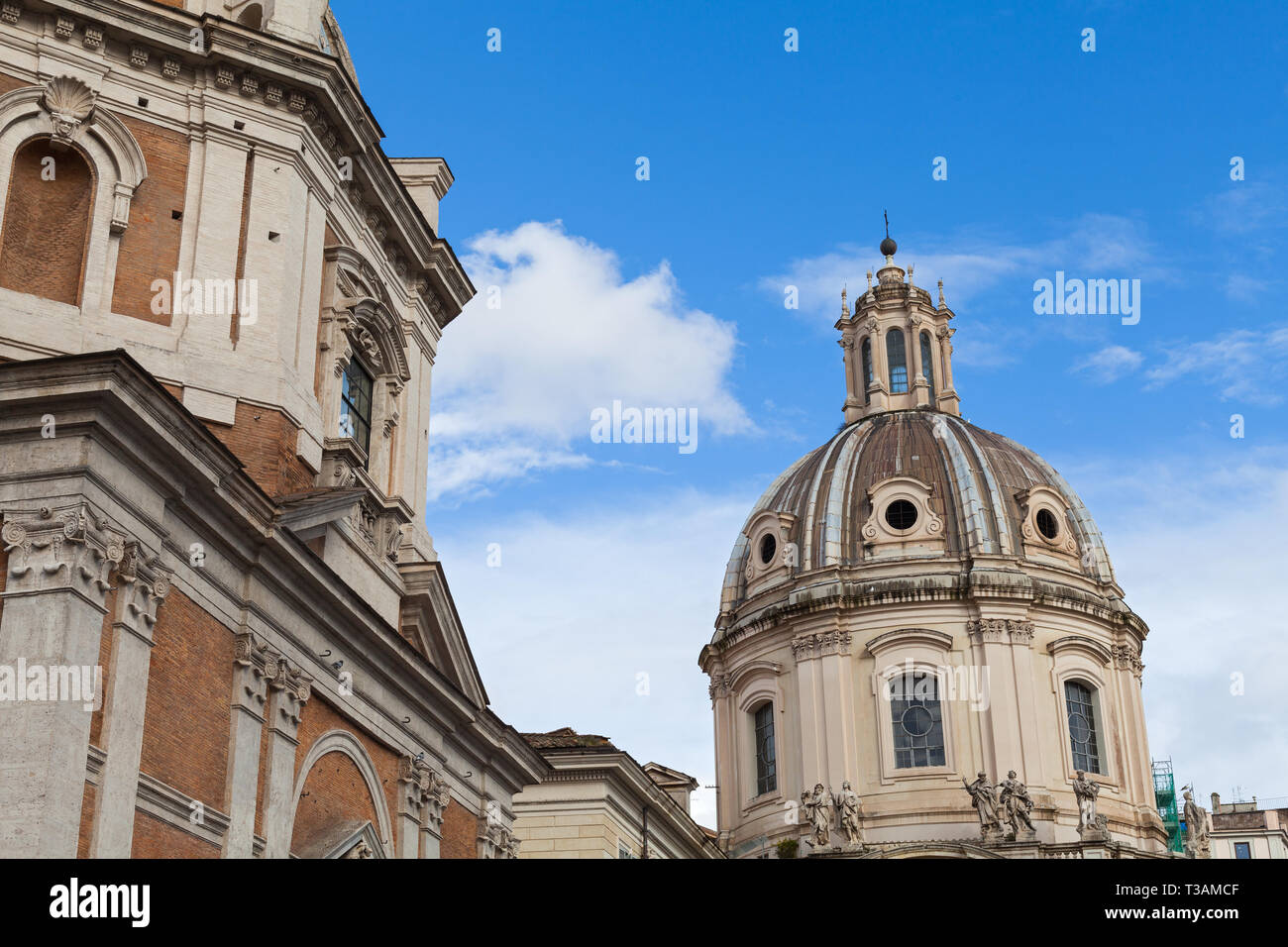 Scenic picture of Saint Peter Basilica tower against blue, cloudy sky ...