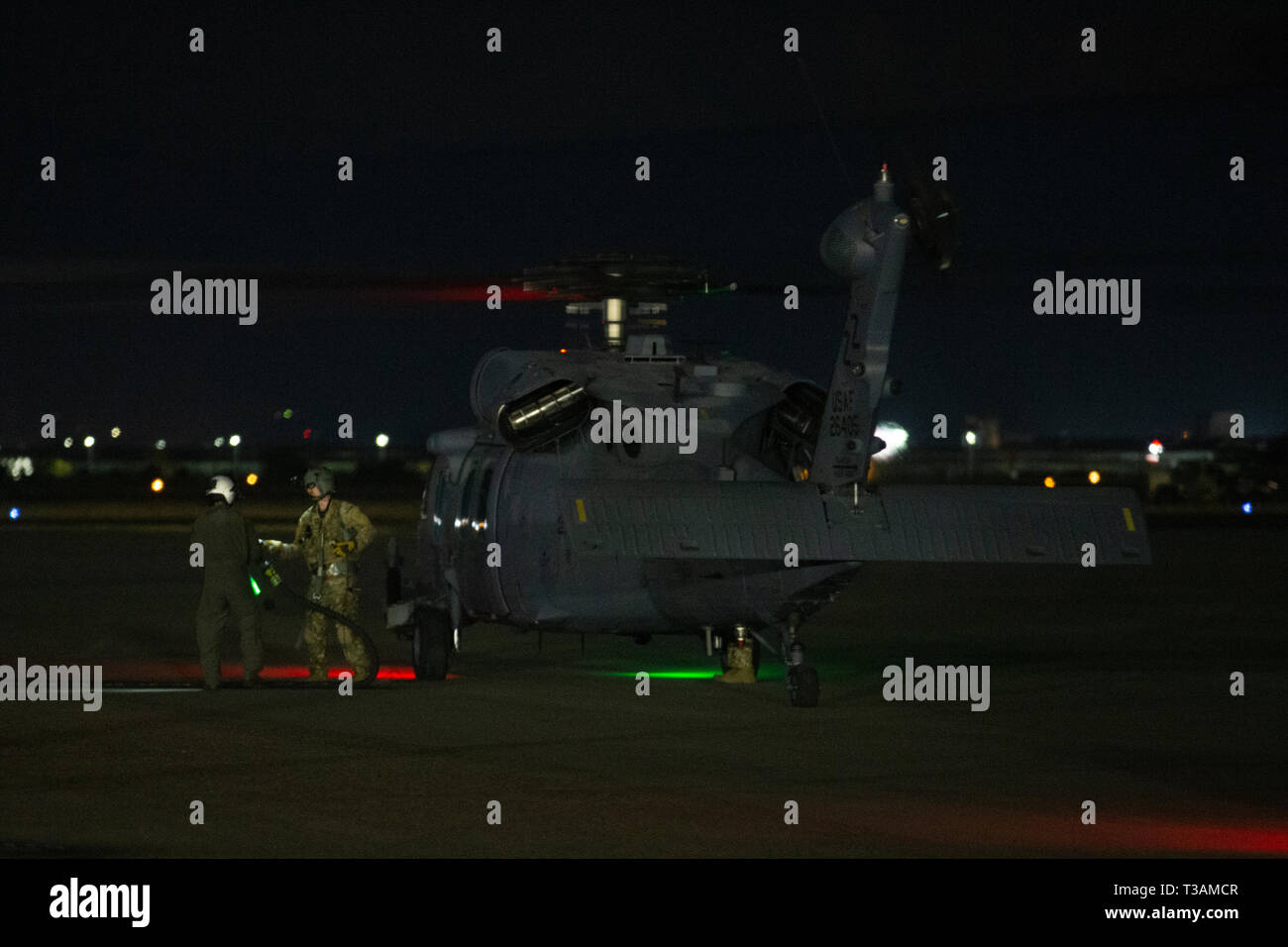 A U.S. Air Force HH-60 Pave Hawks with the 33rd Rescue Squadron is ...