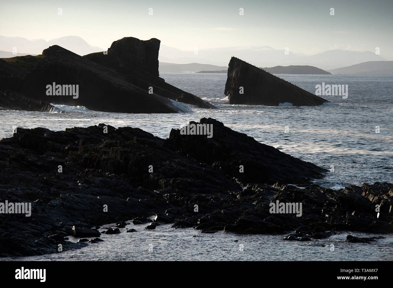 Clachtoll Bay and the Split Rock,Assynt,Scotland Stock Photo - Alamy