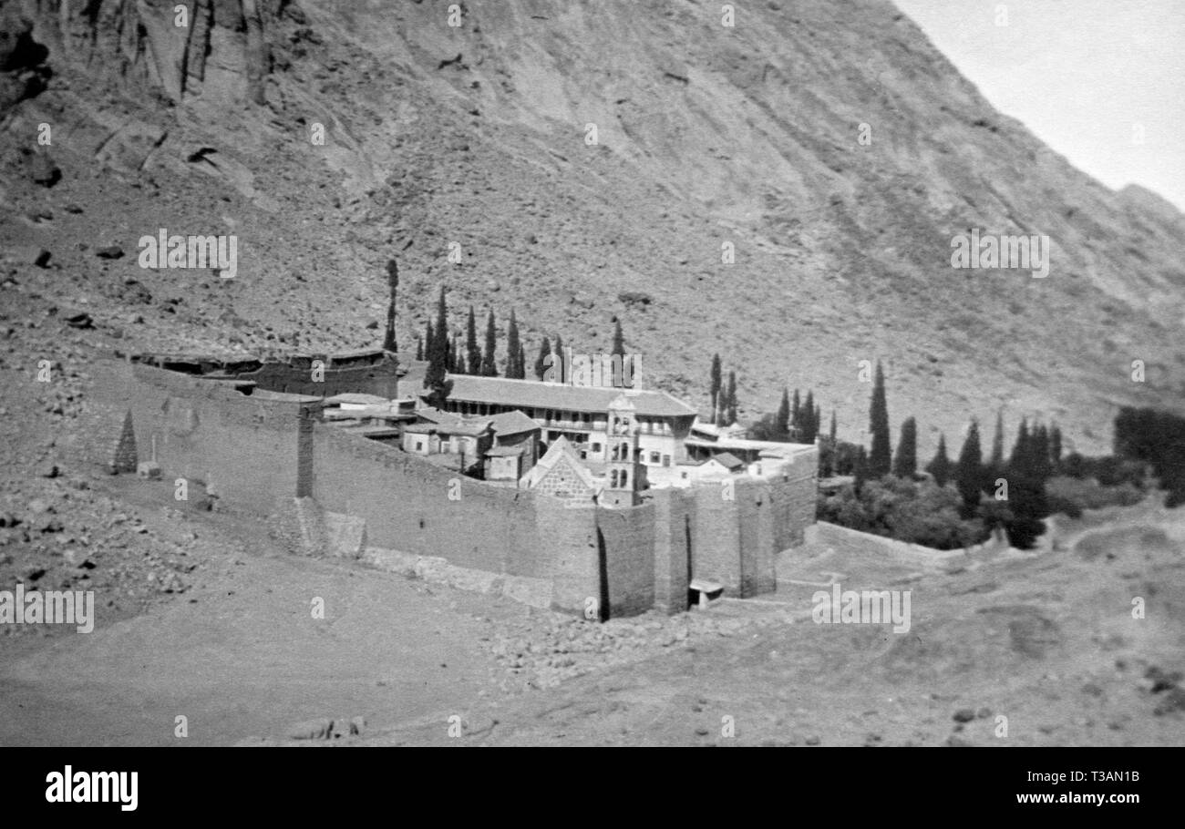 Sinai Peninsula, Saint Catherine's Monastery, 1912 Stock Photo - Alamy
