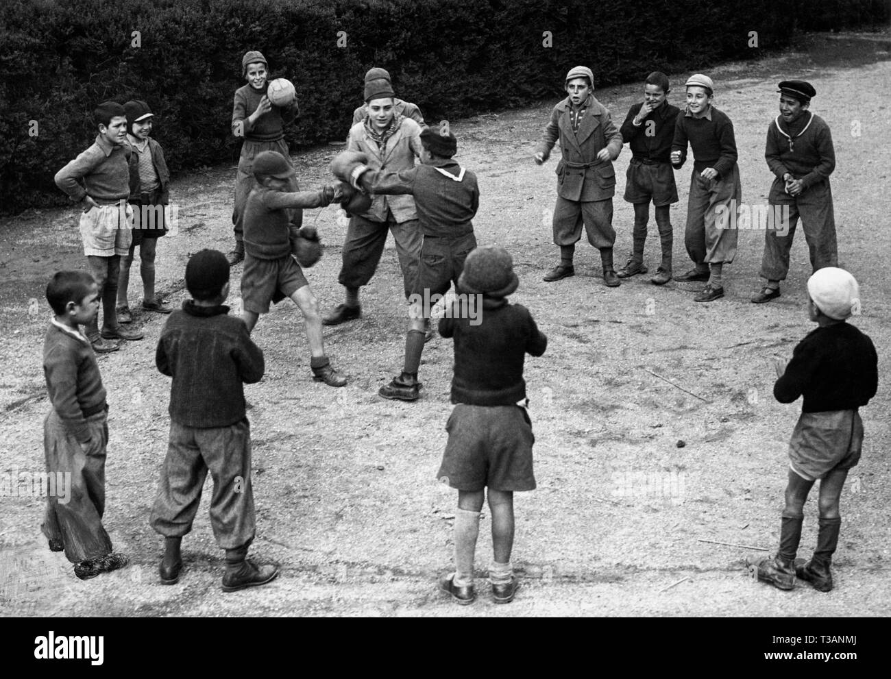 italy, the child village, children playing, march 1946 Stock Photo - Alamy