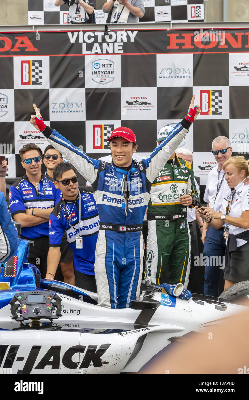 Birmingham, Alabama, USA. 7th Apr, 2019. TAKUMA SATO (30) of Japan wins ...
