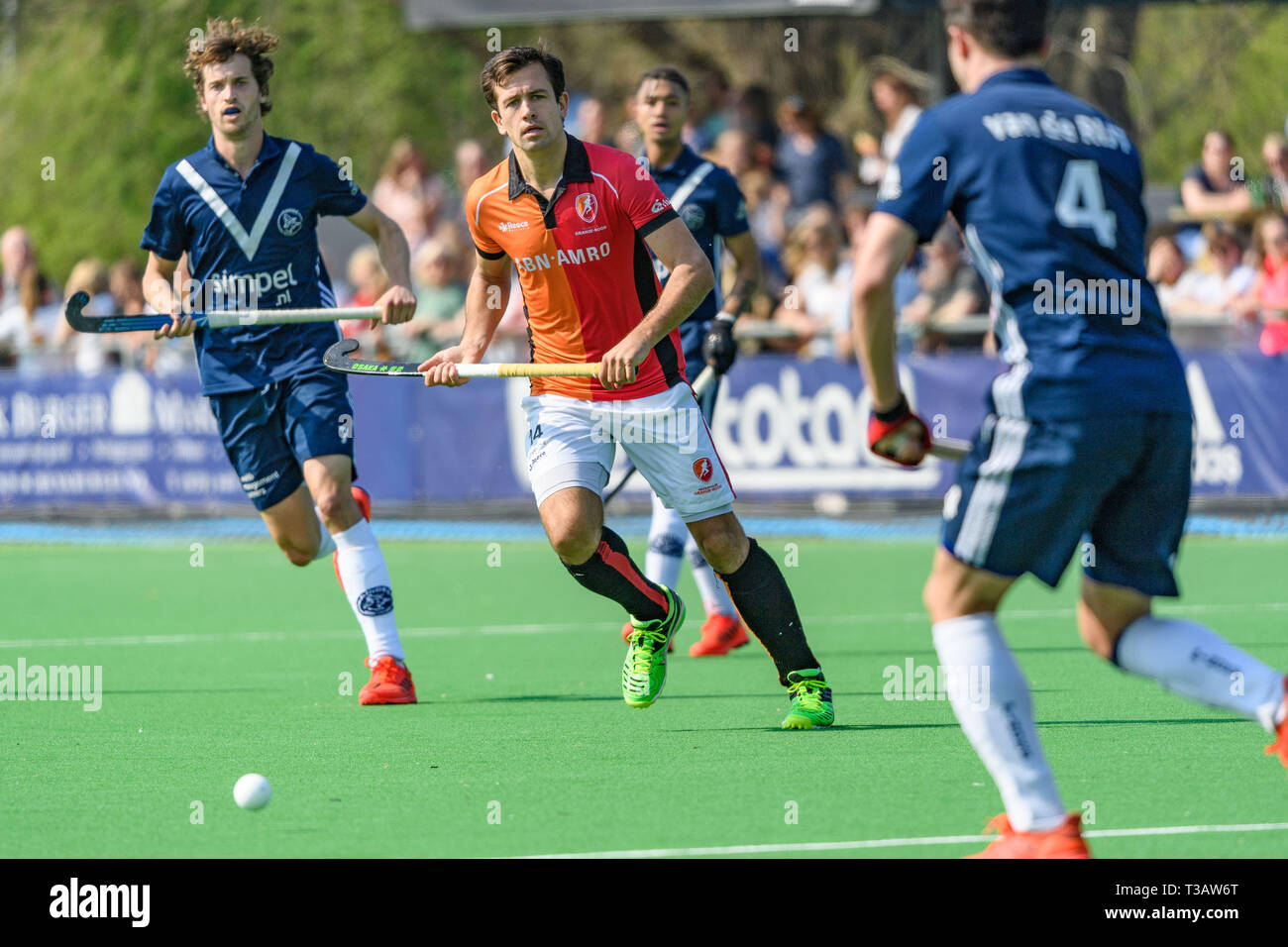 AMSTERDAM, 07-04-2019, Hoofdklasse Hockey Heren Seizoen 2018-2019 ...