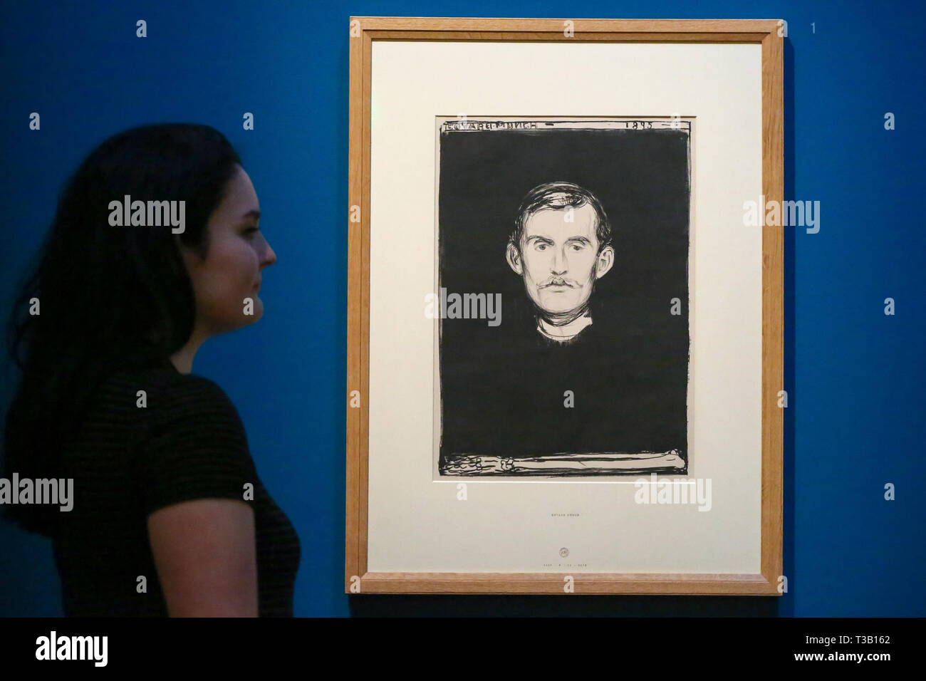 Edvard Munch Self Portrait With Skeleton Arm