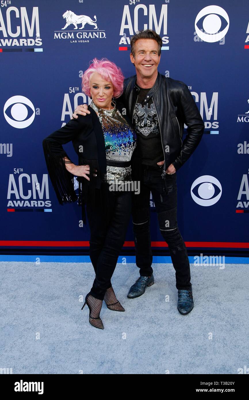 Las Vegas, NV, USA. 7th Apr, 2019. Tanya Tucker, Dennis Quaid at ...