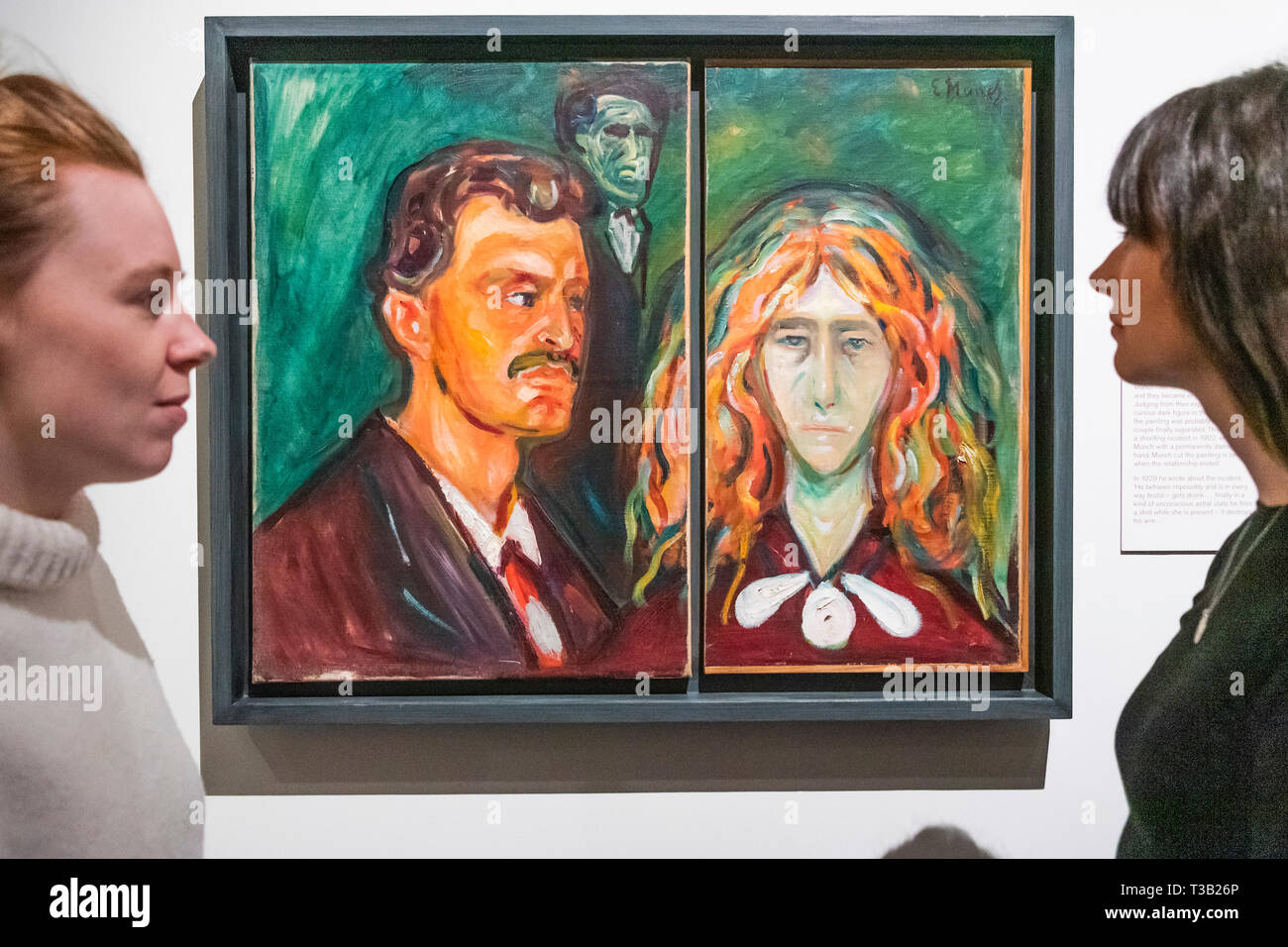 London, UK. 8th Apr 2019. Self Portrait with Tulla Larson, 1905 which ...