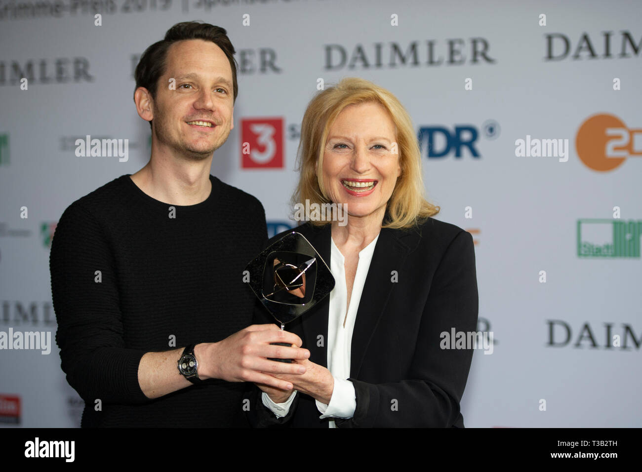 from left: Sebastian COLLEY, author, Maren KROYMANN, actress, award ...