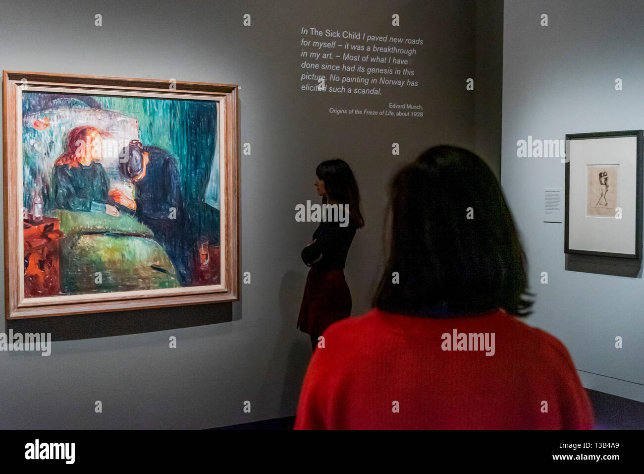 London, UK. 8th Apr 2019. The Sick Child, 1907 - Edvard Munch: love and ...