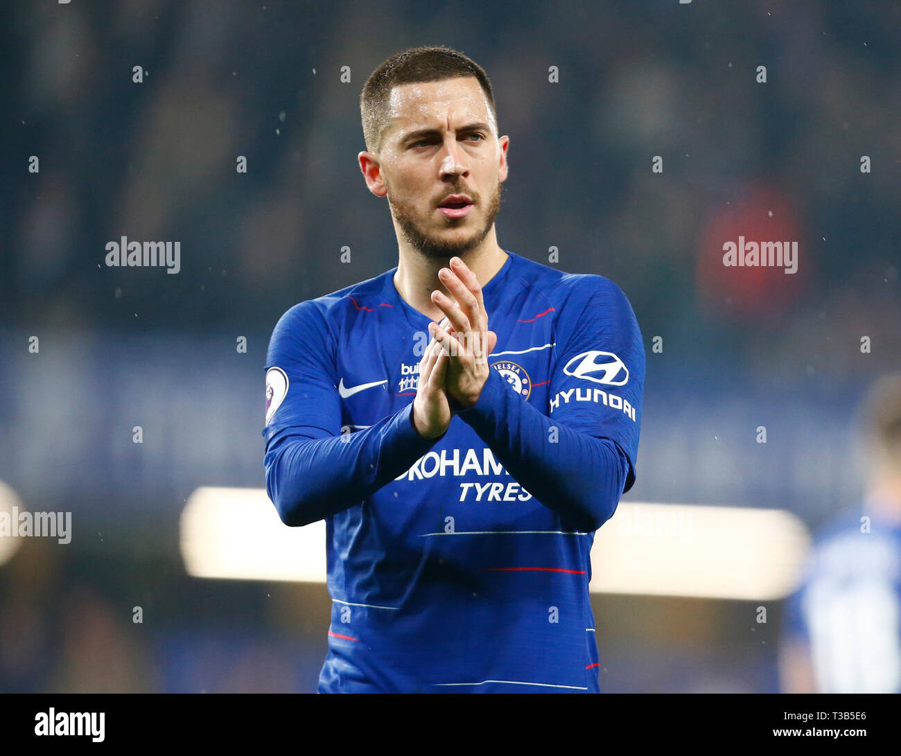 London, UK. 08th Apr, 2019. Chelsea's Eden Hazard during English ...