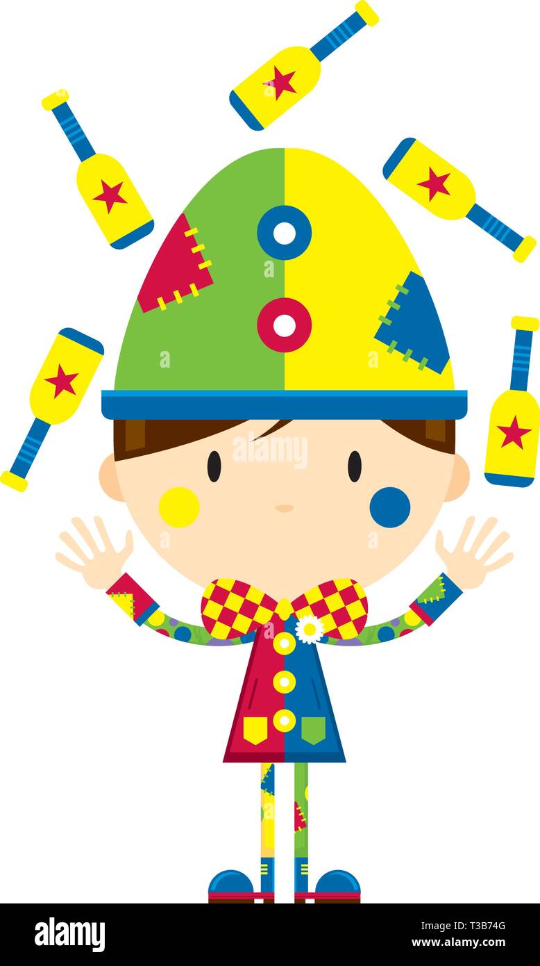 Cartoon Juggling Circus Clown Stock Vector Image & Art - Alamy