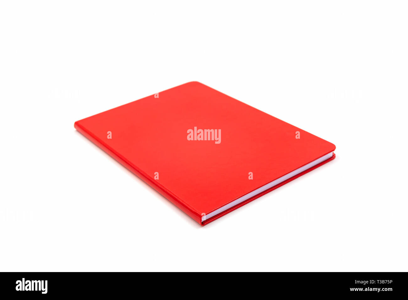Close up red leather notebook isolated on white background Stock Photo ...