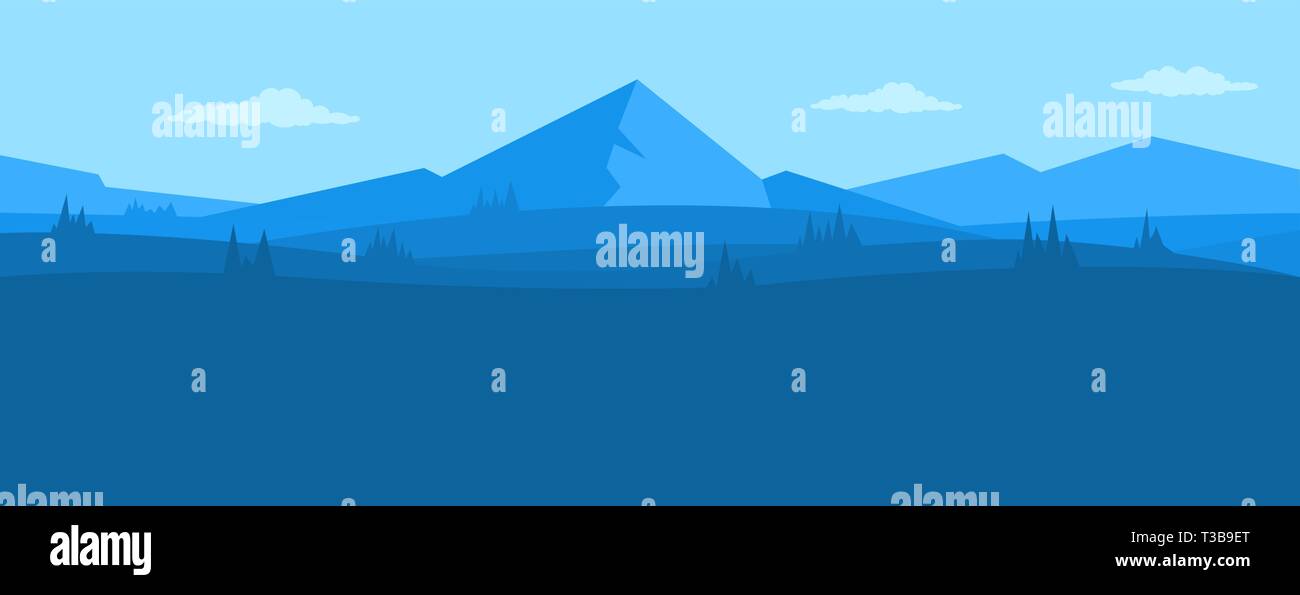 Monochrome landscape with mountains Stock Vector Image & Art - Alamy