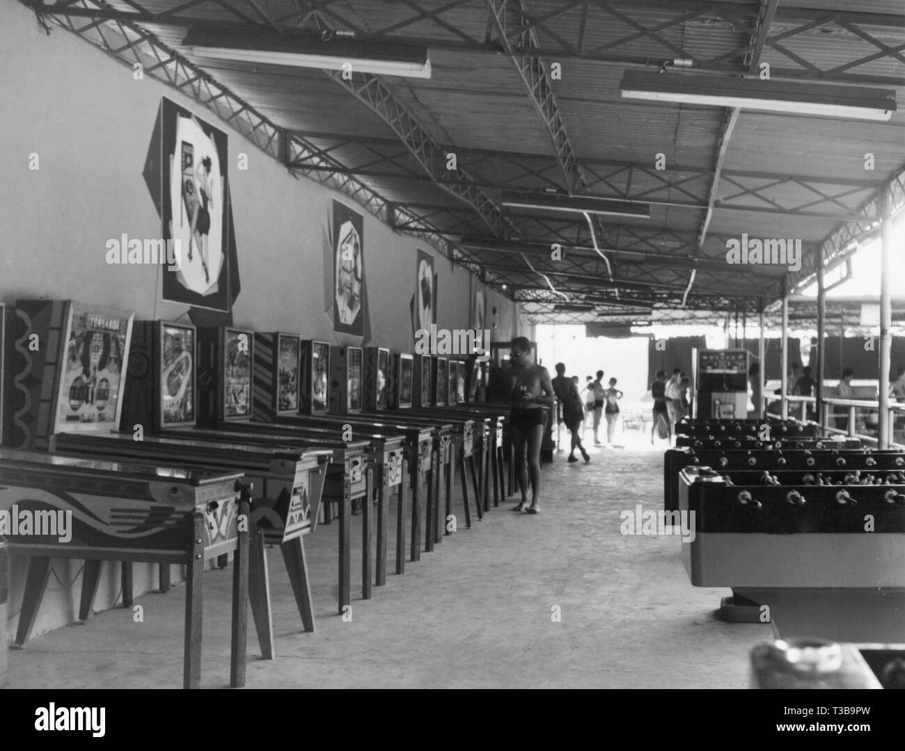 camping, amusement arcade, 1957 Stock Photo - Alamy