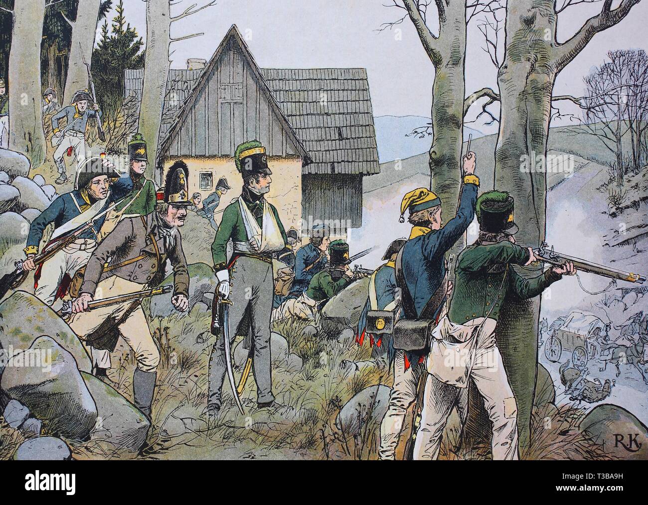 War of the Fourth Coalition, 1807, the fight at Glatz, Lower Silesia ...