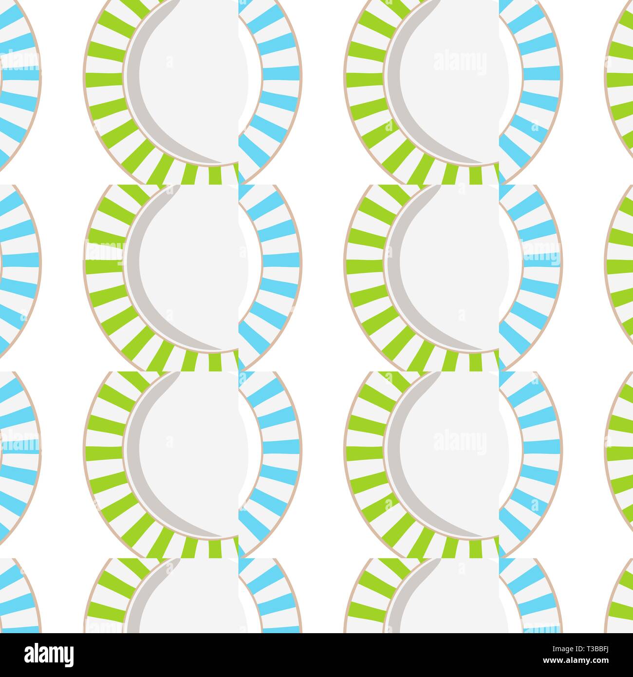 Abstract background pattern with pink and blue plates. Baby motifs ...