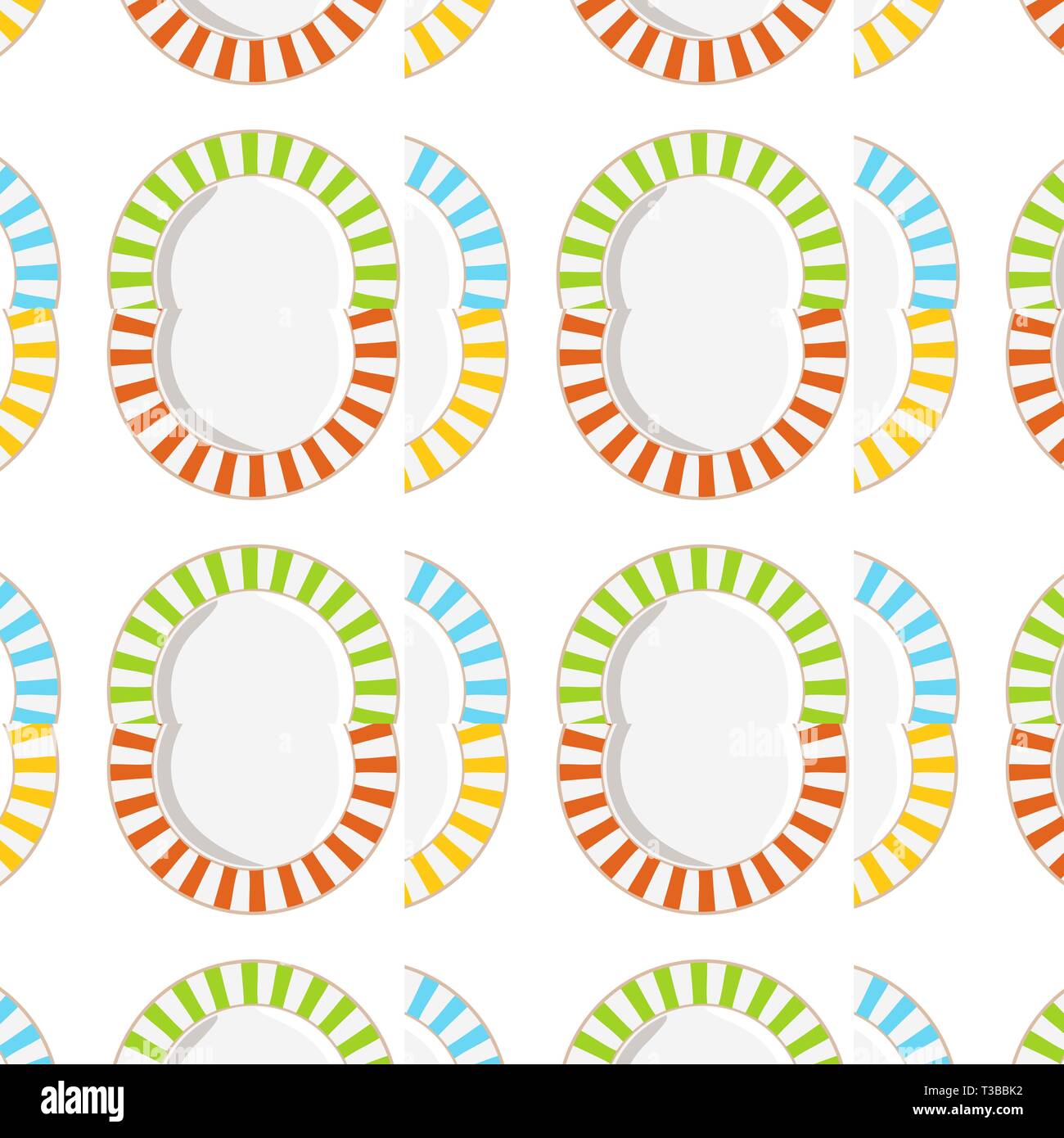 Abstract background pattern with pink and blue plates. Baby motifs ...