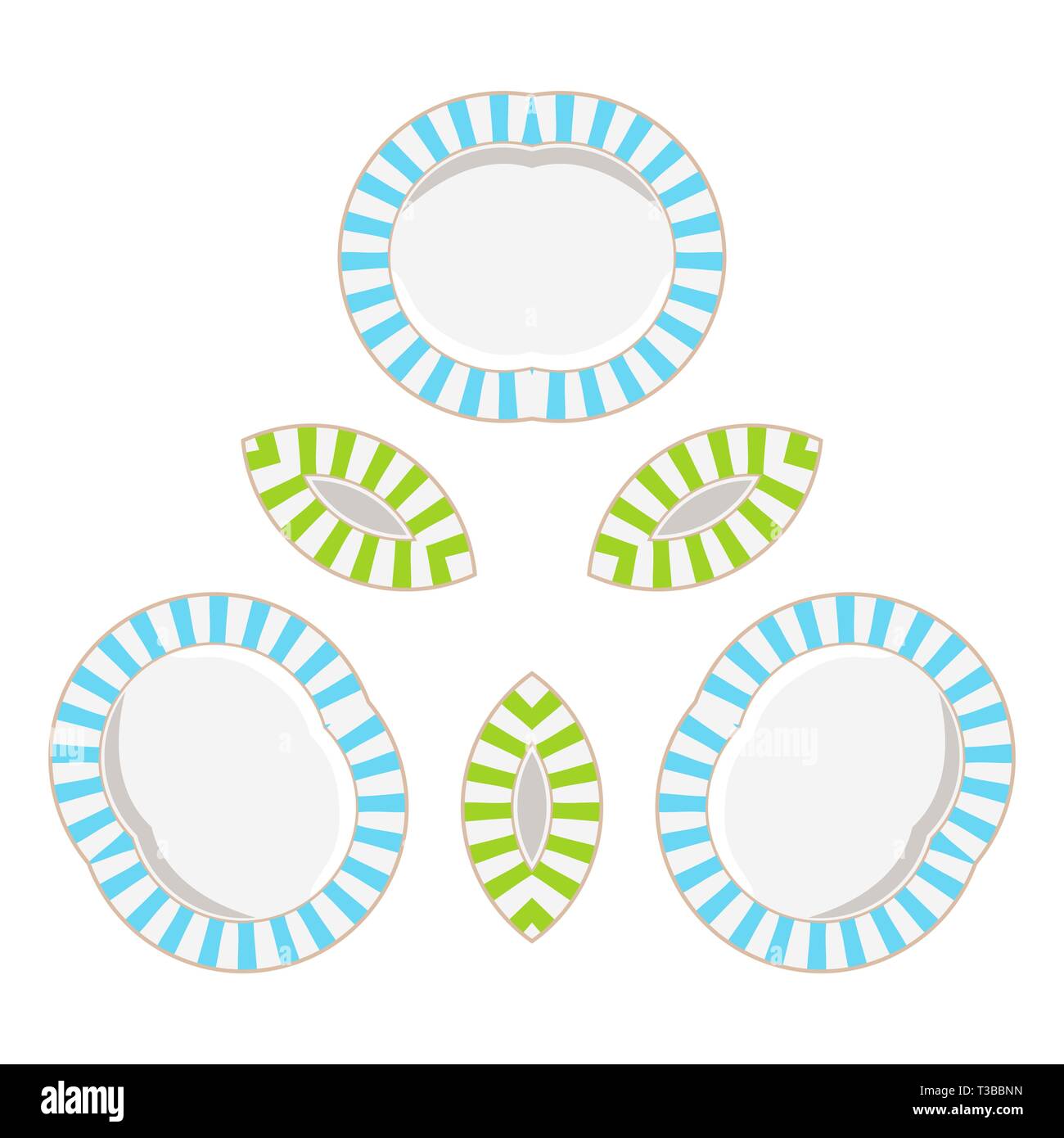 Abstract background pattern with pink and blue plates. Baby motifs ...