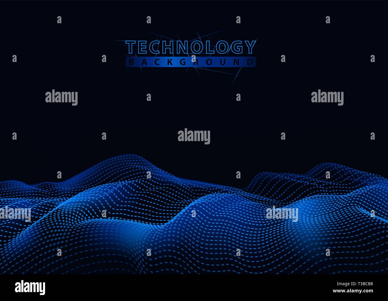 Technology Background with Connecting Particles Stock Vector Image ...