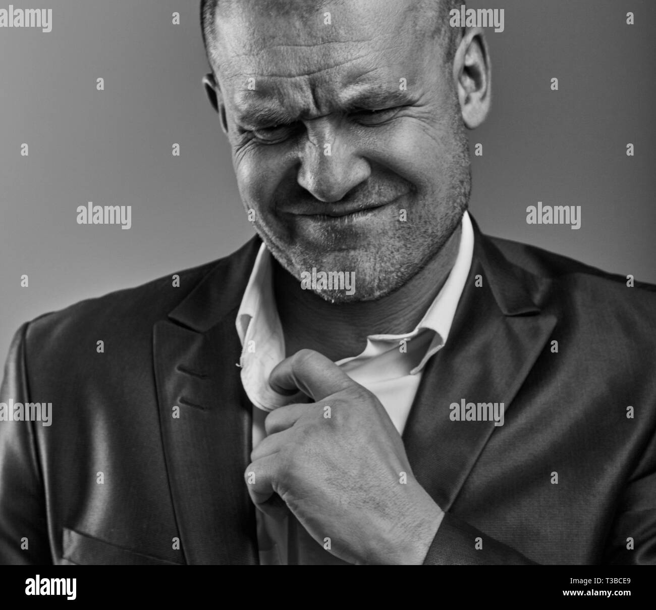 Depressed boss Black and White Stock Photos & Images - Alamy