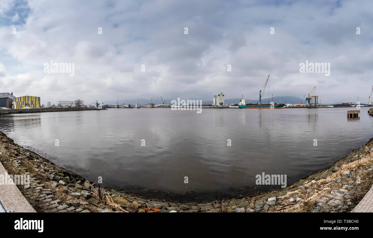 Belfast Harbour, busy working port, home to Harland & Wolff ship ...
