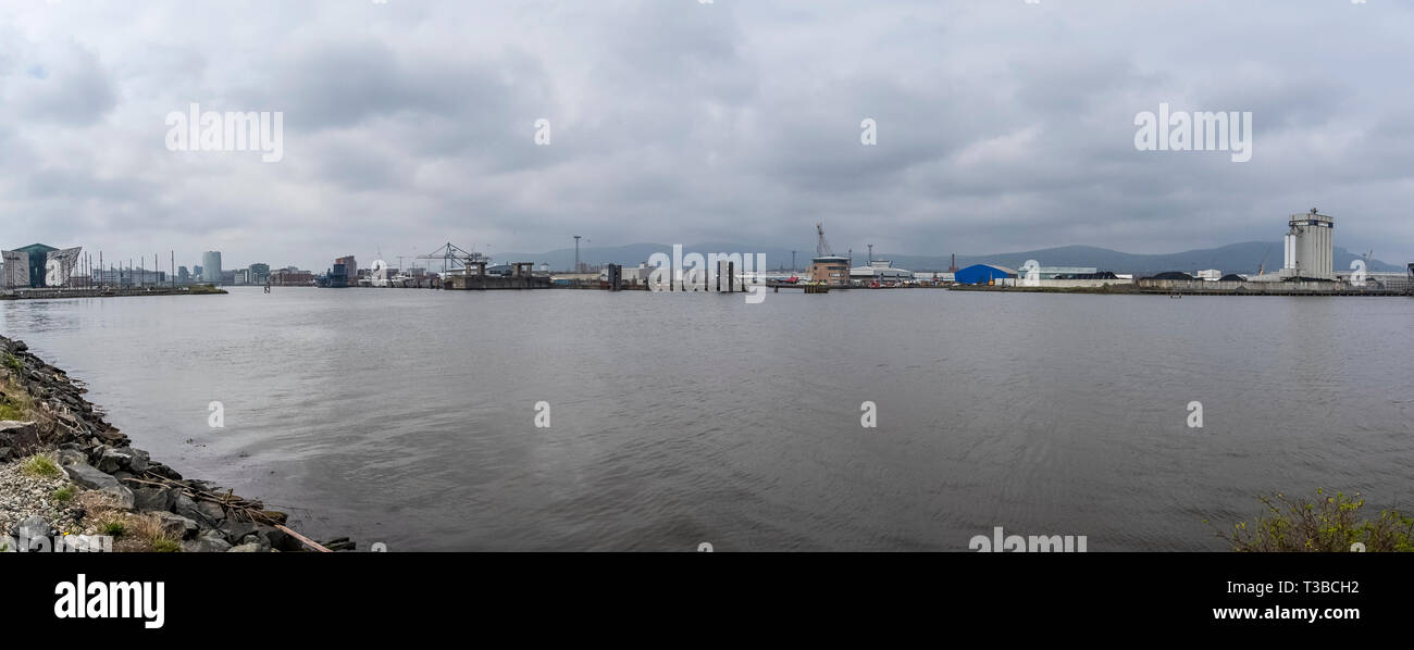 Belfast Harbour, busy working port, home to Harland & Wolff ship ...