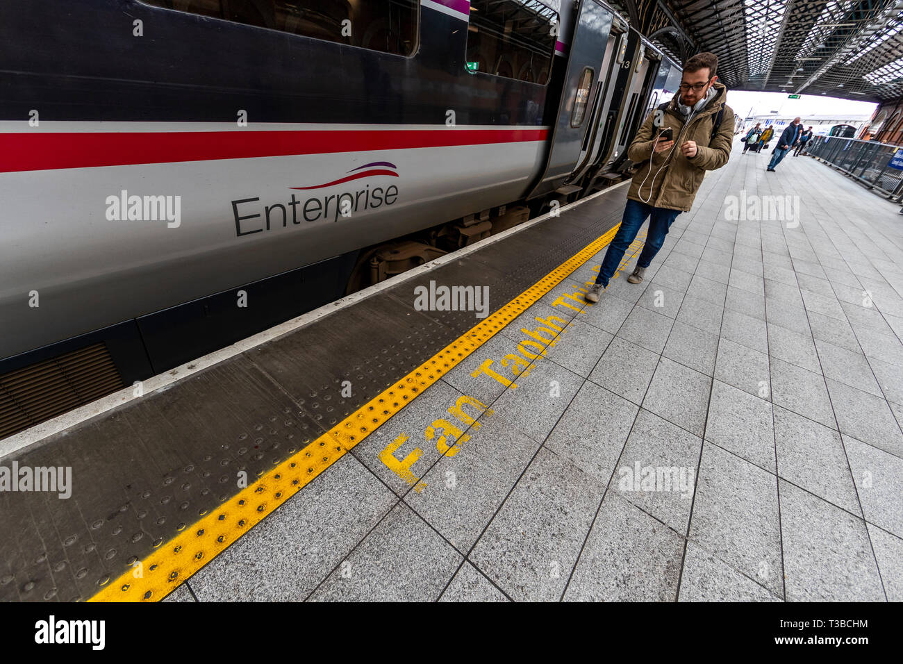 Connolly train station and the Enterprise train Belfast to Dublin ...