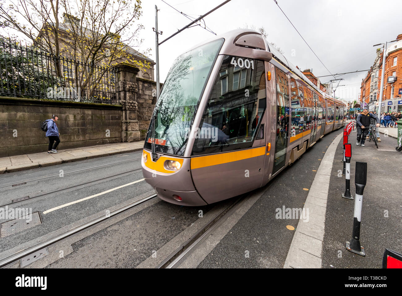 Dublin tram, part of the public transport network, Dublin, Ireland ...