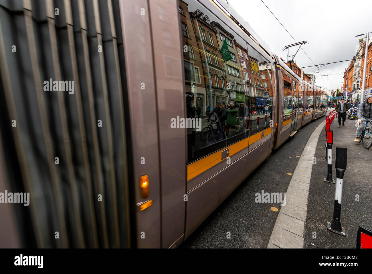 Dublin tram, part of the public transport network, Dublin, Ireland ...