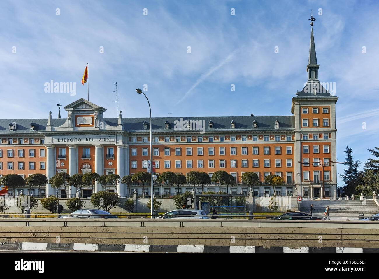 MADRID, SPAIN - JANUARY 23, 2018: Architectural detail of building of ...