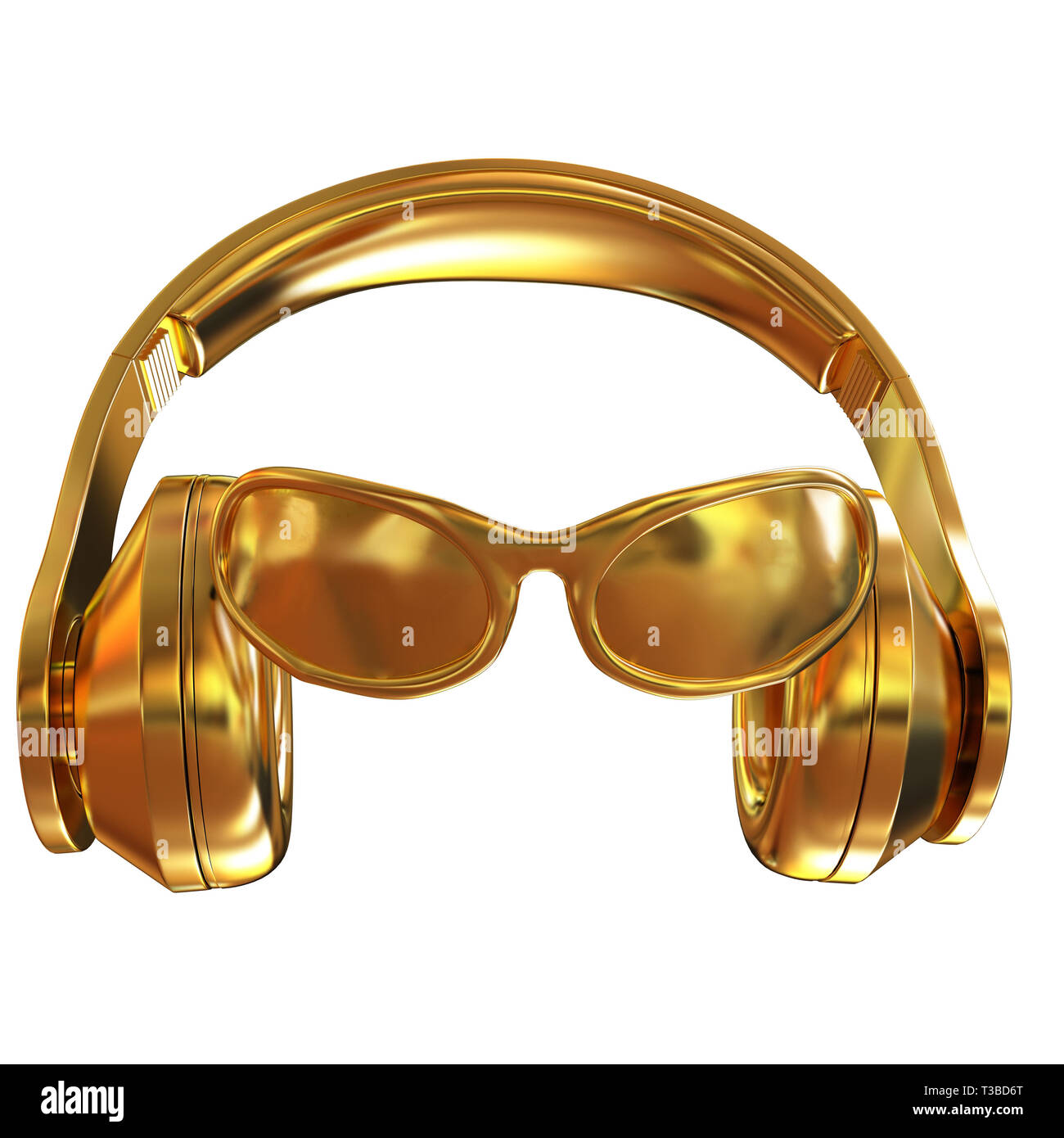 Gold headphones Cut Out Stock Images & Pictures - Alamy