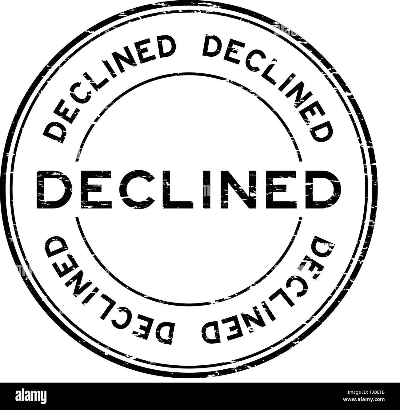 Decline stamp Black and White Stock Photos & Images - Alamy