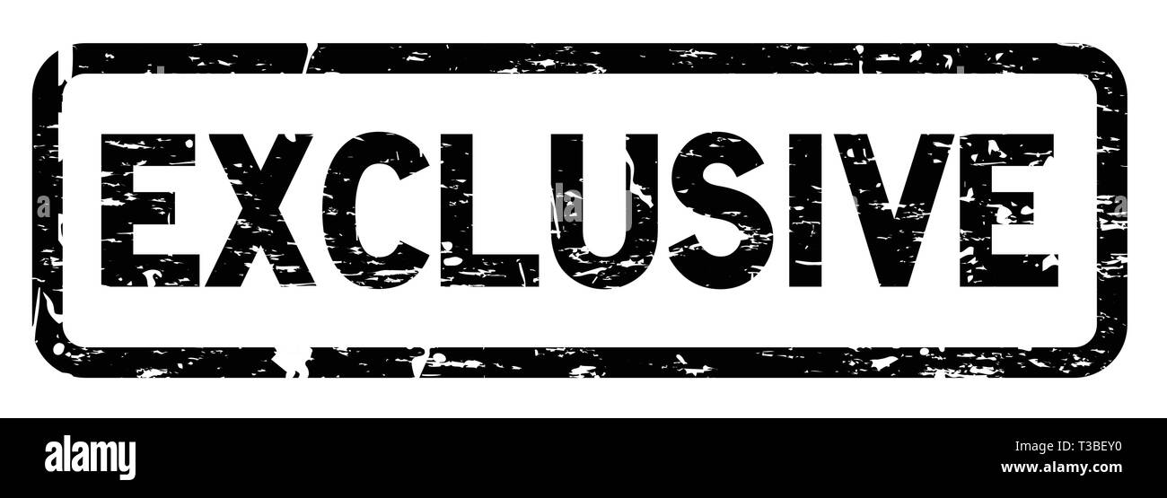 Grunge black exclusive square rubber seal stamp Stock Vector Image ...