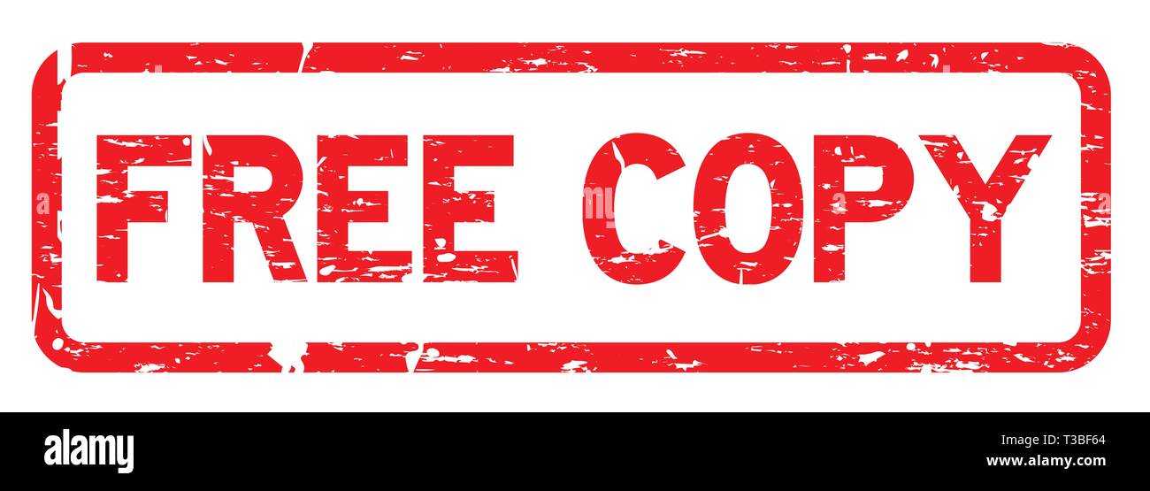 Grunge red free copy square rubber seal stamp on white background Stock ...