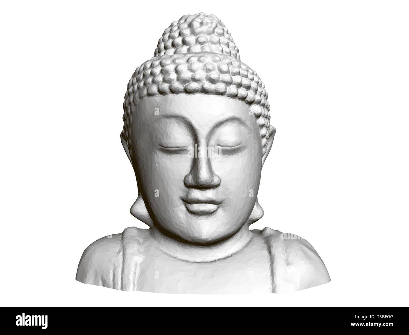 Ancient white buddha statue Stock Vector Images - Alamy