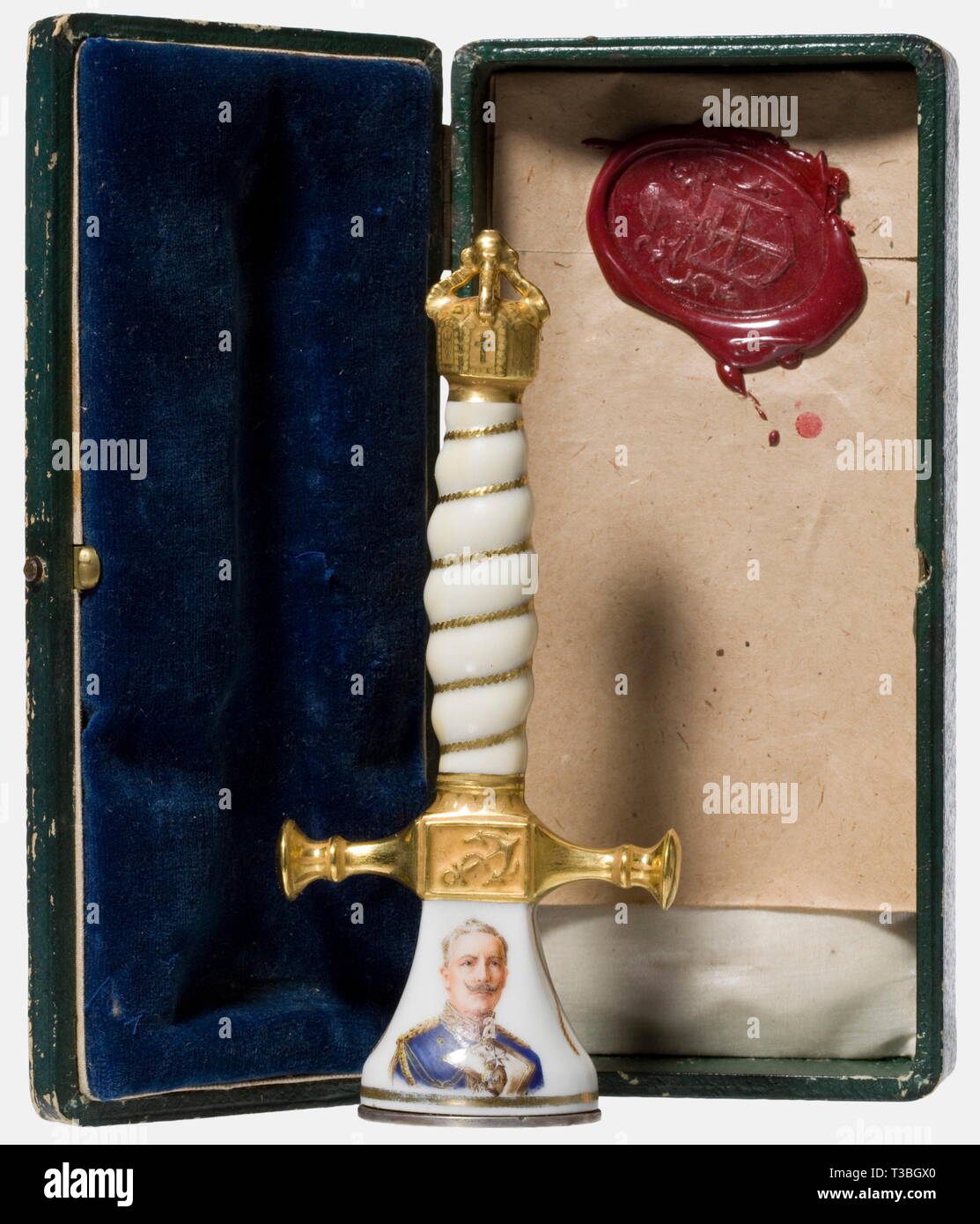 Frigate Captain Peter Strasser, personal porcelain seal, a present from ...